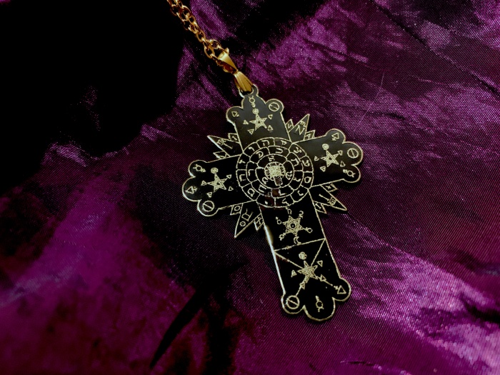 Solid Brass Golden Dawn Rose Cross Lamen - Dæmonic Dreams Occult Books ...